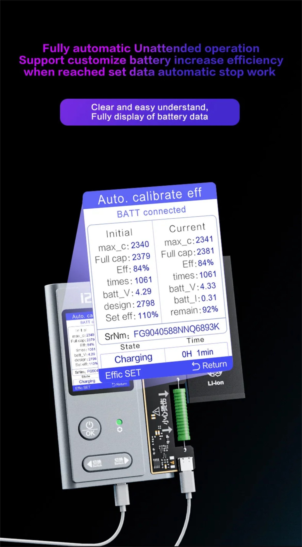 I2C I6S BATTERY EFFICIENCY CYCLE REPAIR BOARD FOR 11-15PM BATTERY HEALTH - Phoneparts