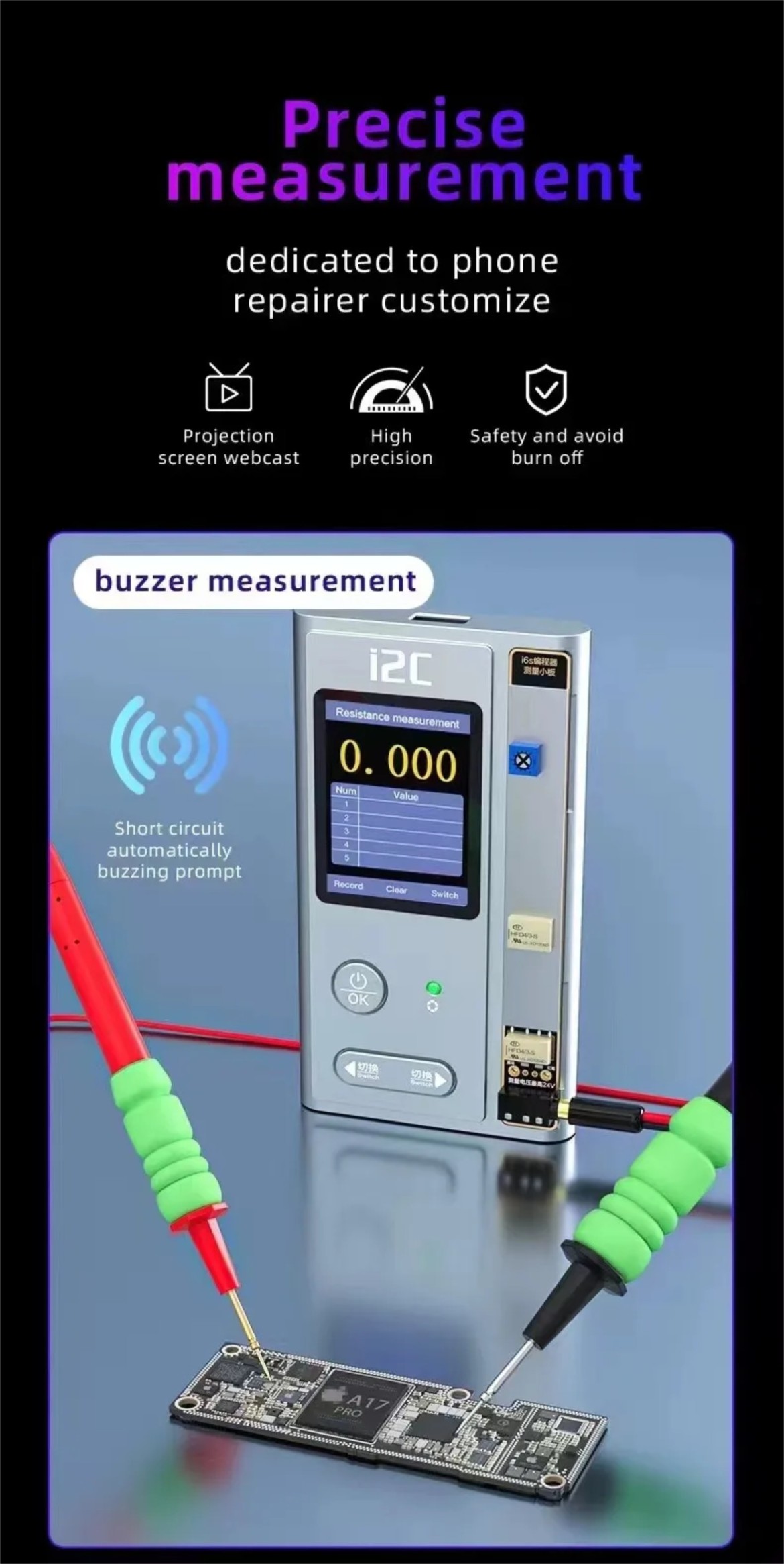 i2C i6S Host + PCB Voltage Resistance Value Detection Measuring Board ...