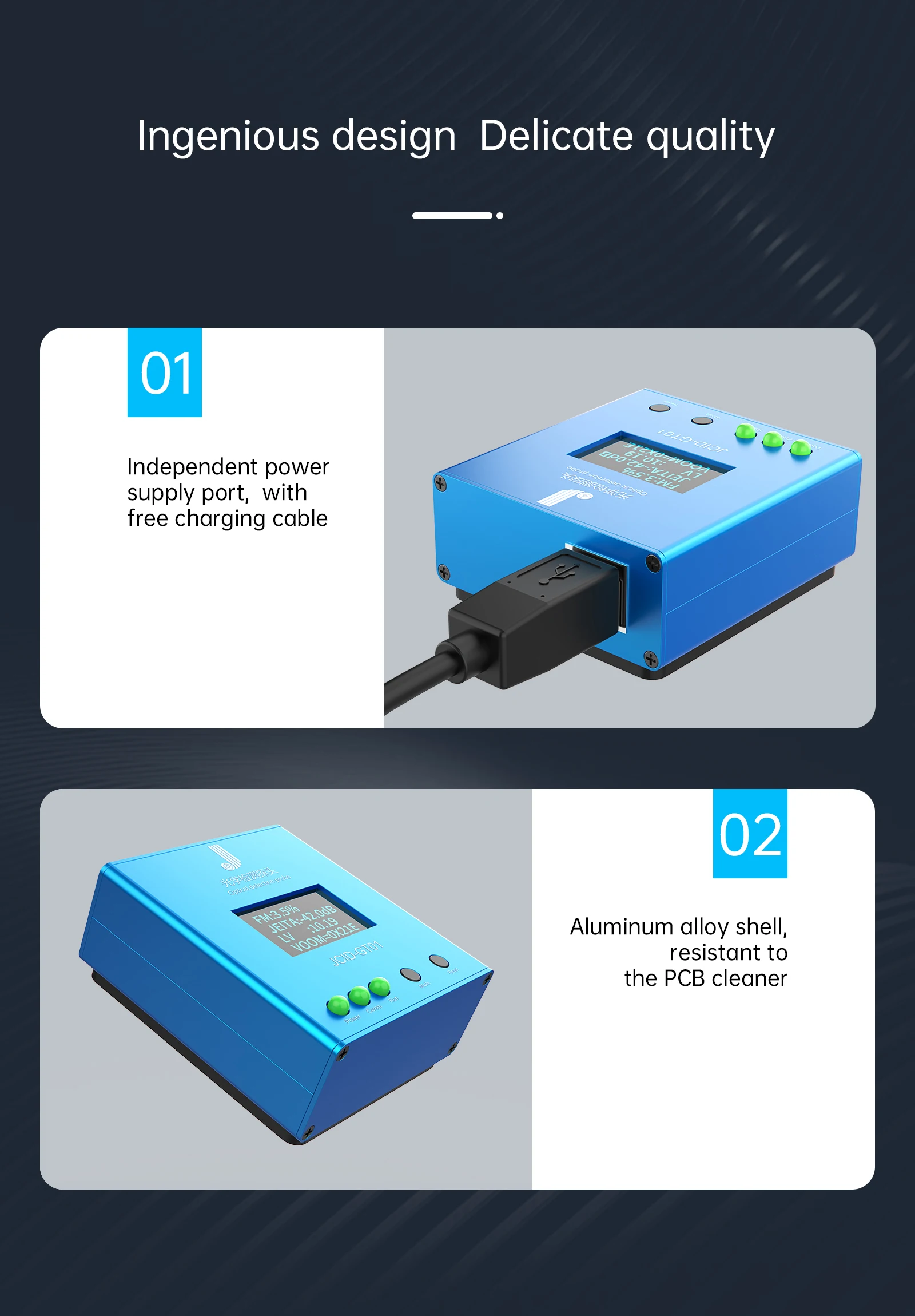JCID GT01 Optical Detection Probe For Screen Flicker And LV Value ...