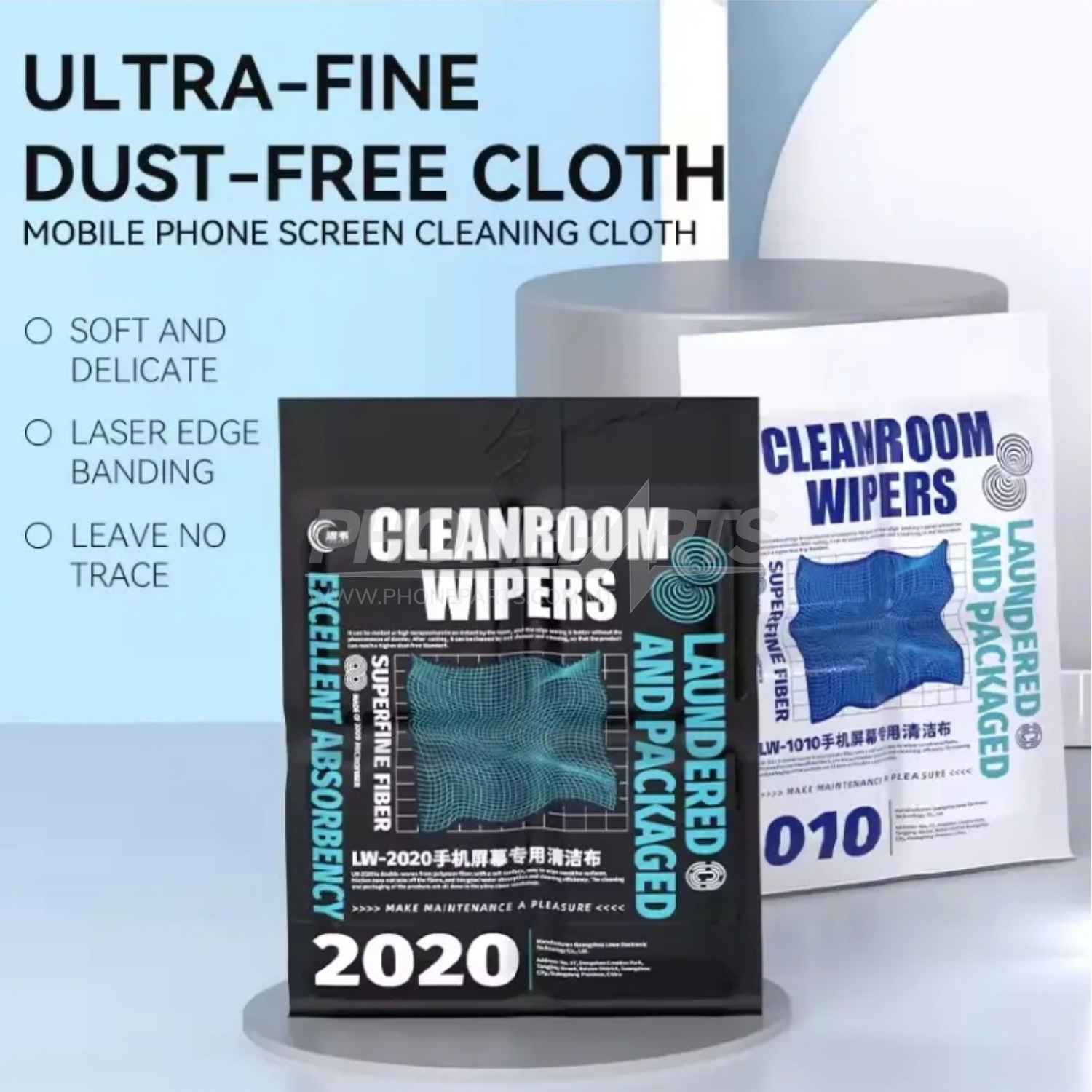 Luowei Dust-free Microfiber Industrial Wiping Cloth (400pcs) - Phoneparts