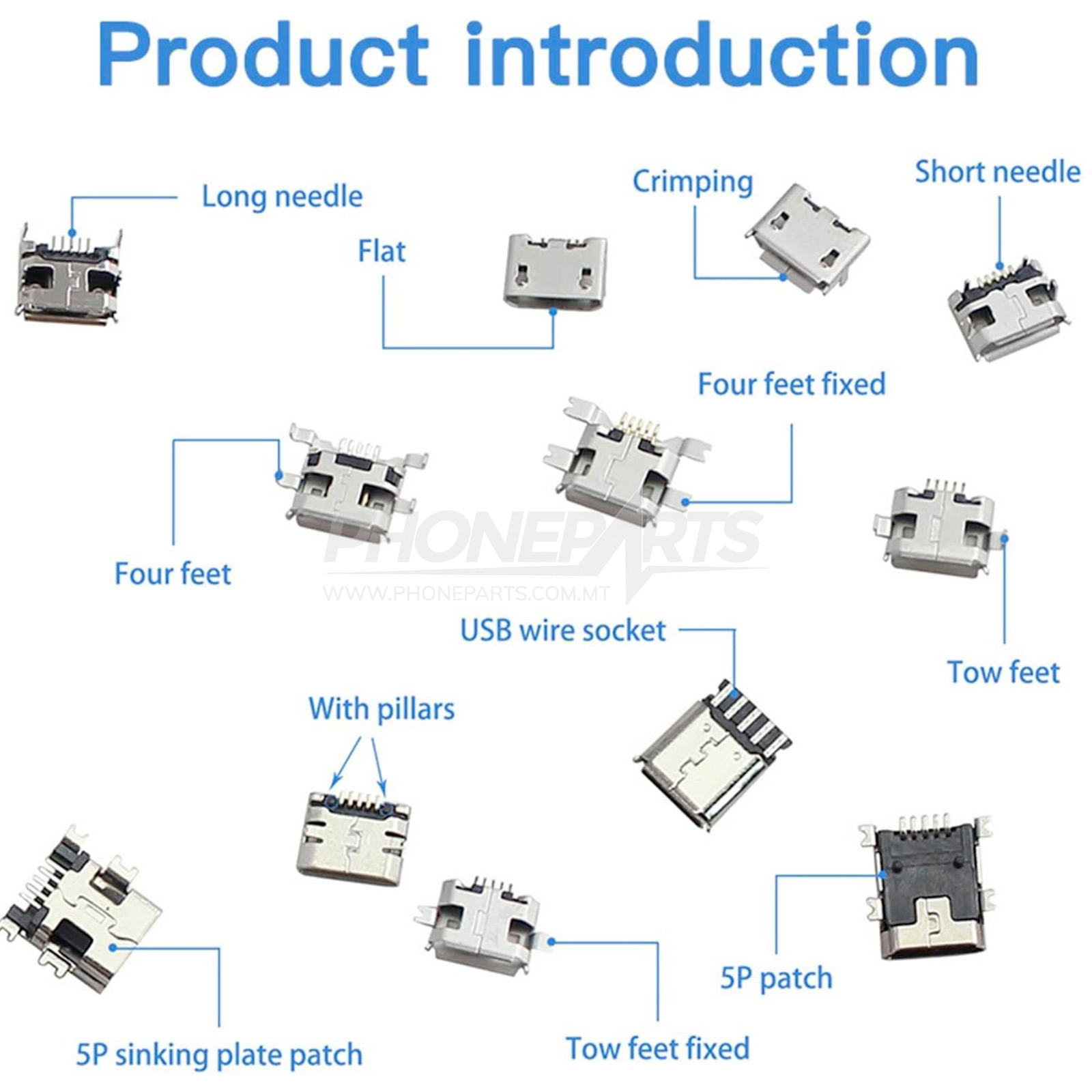240 pcs micro USB connector set box - Phoneparts