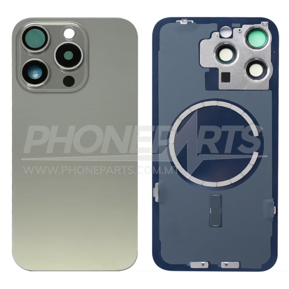 BACK GLASS WITH FRAME, LENSES, MAGSAFE MAGNET FOR IPHONE 15 PRO ...