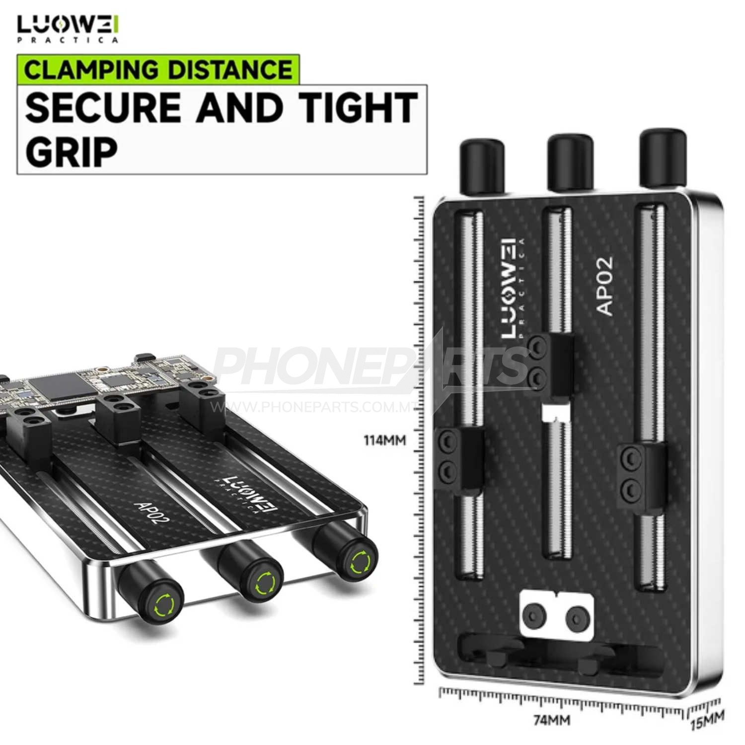 Luowei LW-AP02 Triaxial Carbon Fiber Motherboard Fixture - Phoneparts