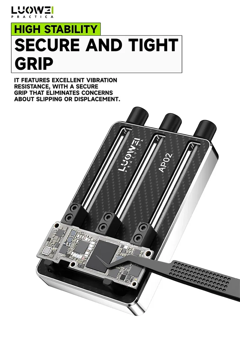 Luowei LW-AP02 Triaxial Carbon Fiber Motherboard Fixture - Phoneparts