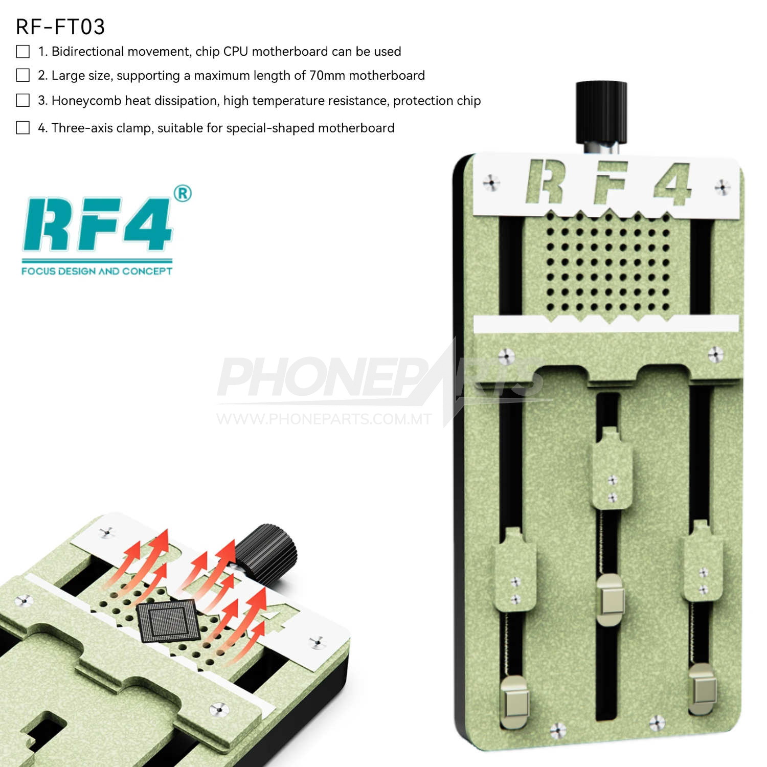 RF4 RF-FT03 Three-Axis Multifunctional Universal Fixture - Phoneparts