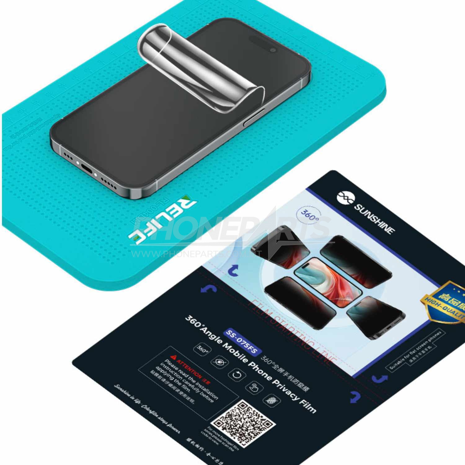 SUNSHINE SS-075FS FULL-SCREEN 360° PRIVACY HYDROGEL FILM (25PCS ...