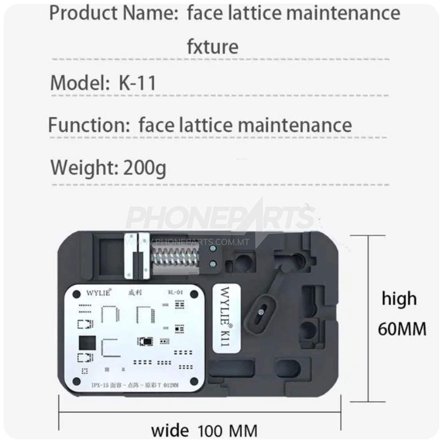 WYLIE K11 Face ID Dot Matrix Calibrator Fixture For iPhone X-15 PM ...