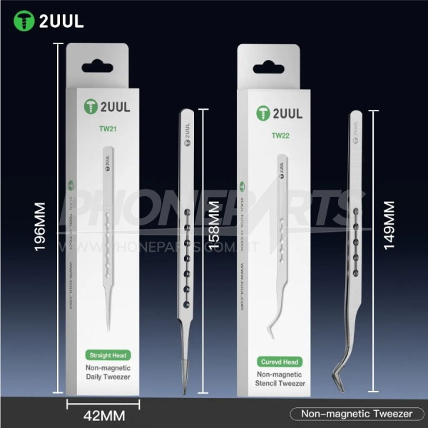2UUL TW22 Non-magnetic Daily Tweezer for Phone MotherBoard Repair ...