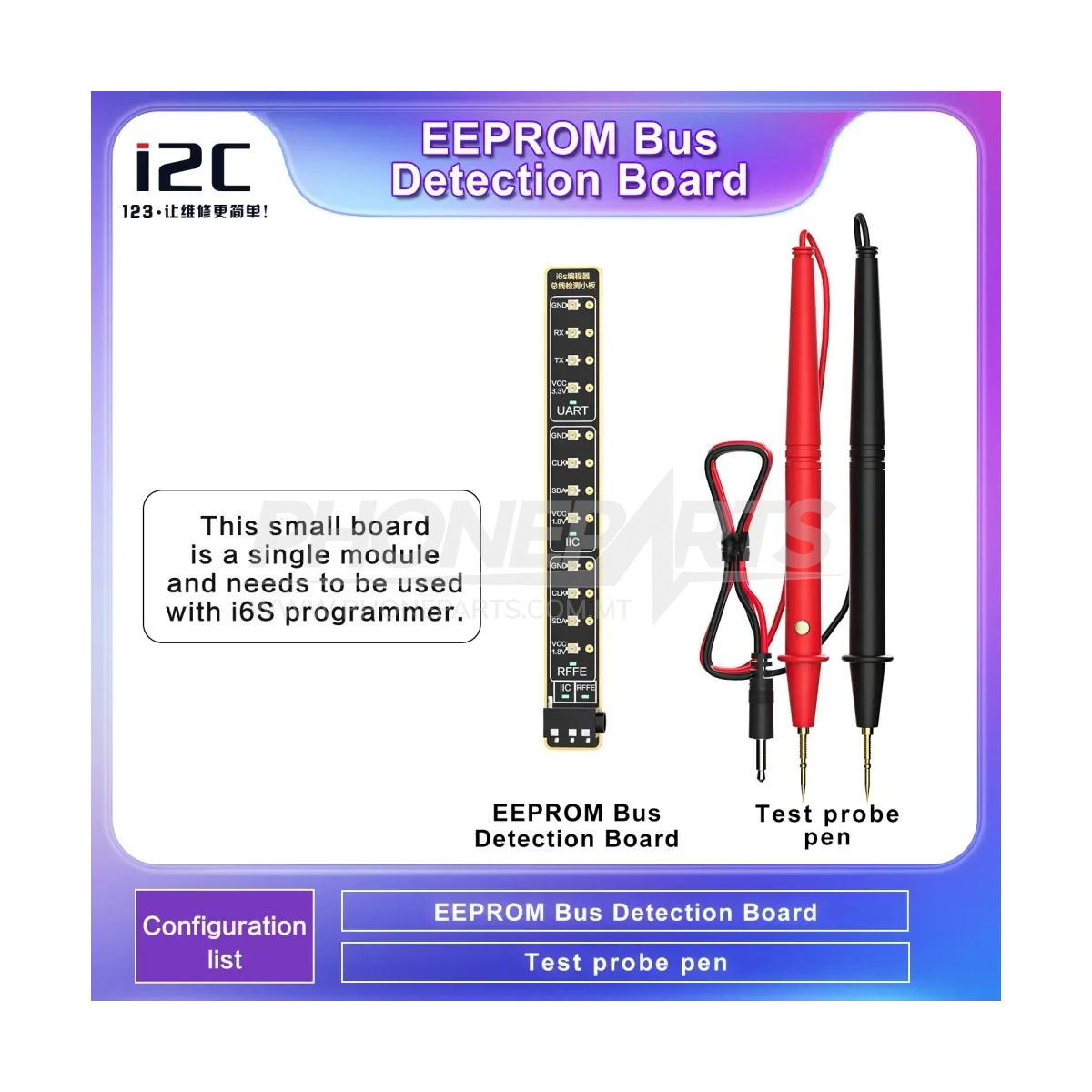 ii2C i6S RFFE Chip Bus Detection Board - Phoneparts
