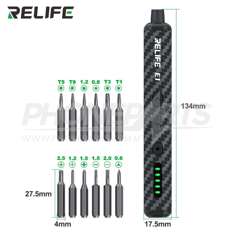 Relife E1 Powerful Carbon Fiber electric screwdriver set - Phoneparts