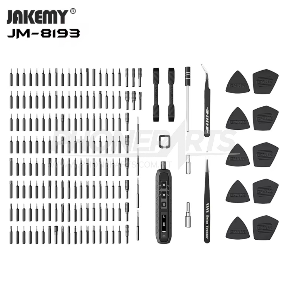 Jakemy JM-8193 180-IN-1 Precision Electric Screwdriver Set - Phoneparts