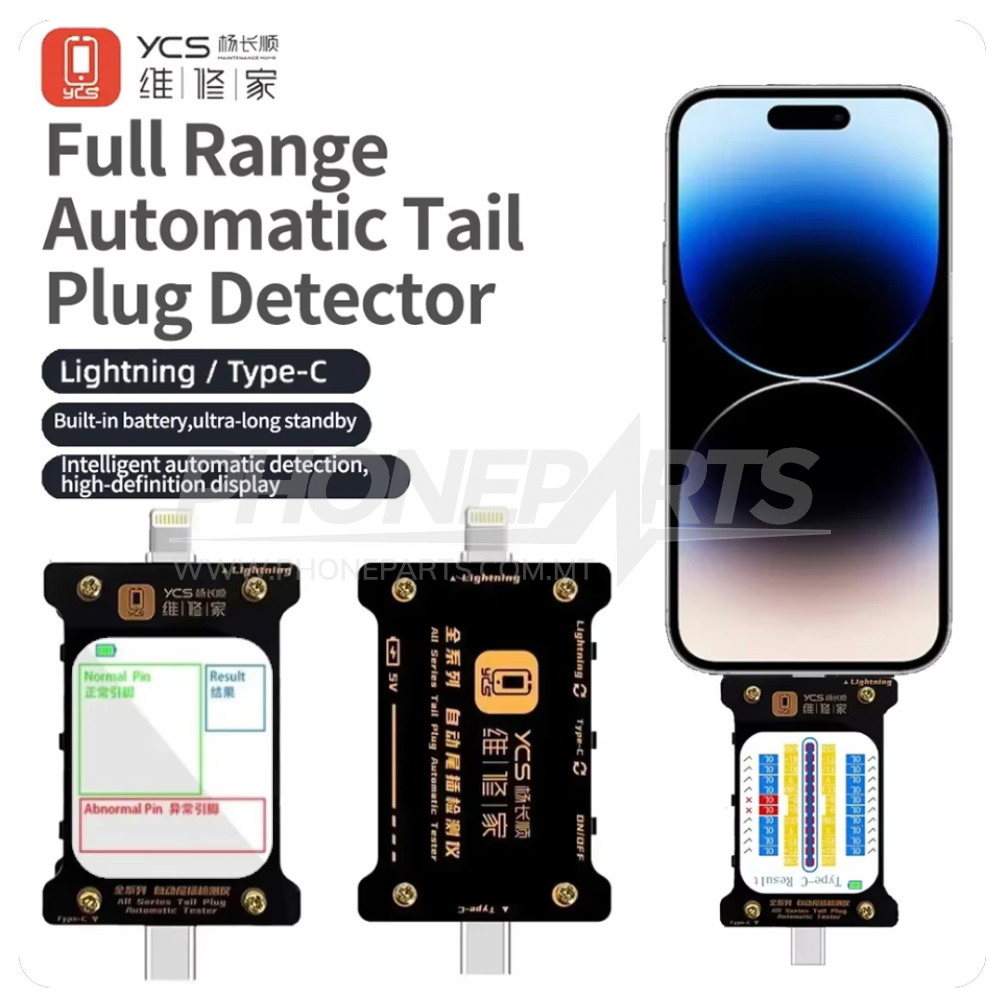 YCS Full Range of Automatic Tail Plug Testers for IPhone Android Type-C ...