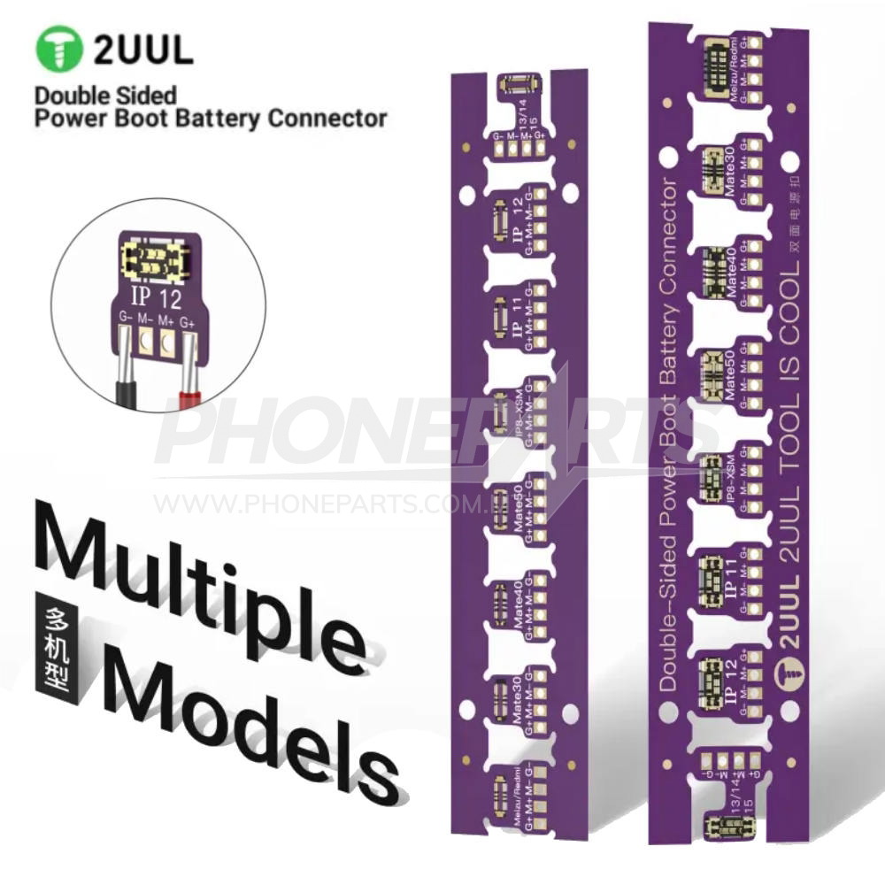 2UUL BT02 Battery Power Boot Connector Double Side Terminals - Phoneparts