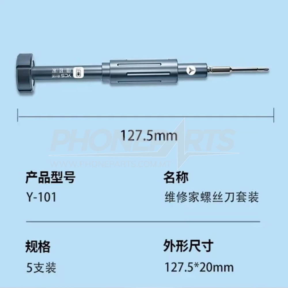 YCS Y101 5 IN Alloy Ultra Harden Screwdriver set - Phoneparts