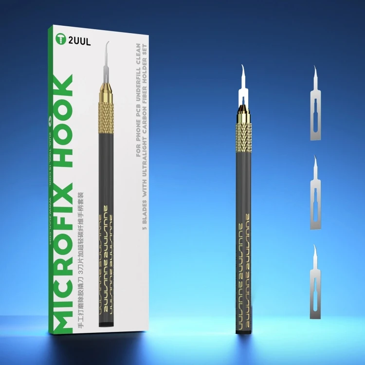 2UUL DA12 MicroFix Hook Phone PCB Clean With Ultralight Carbon Fiber Holder Set - Phoneparts