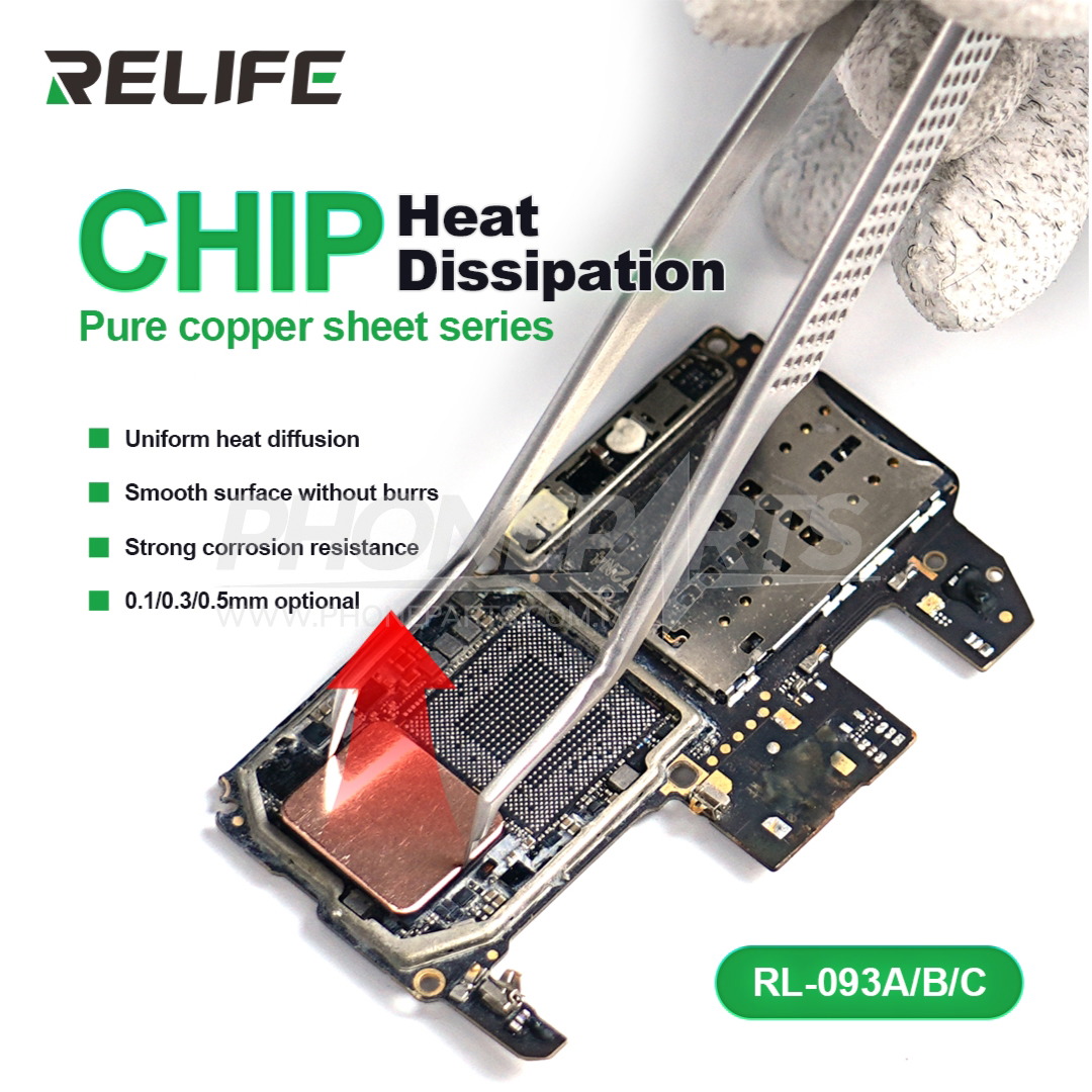 RELIFE RL-093A/B/C 50 PCS Pure Copper Thermal Plate Chip Cooler ...