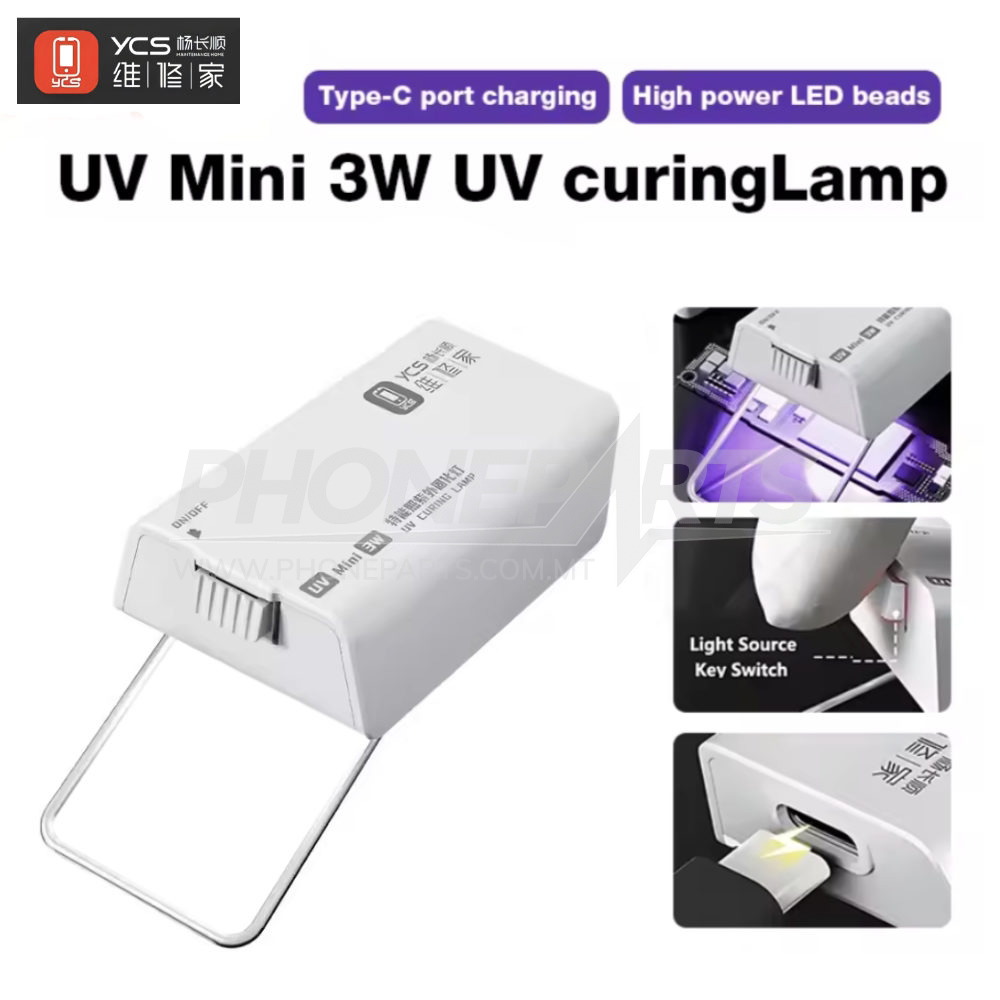 YCS UV Mini Curing Lamp 3W Compact UV Light for Precision Curing - Phoneparts