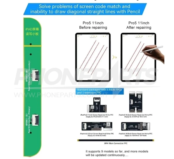 JCID iPad Screen Read And Write Adaptor Fix Wavy Lines With Apple ...