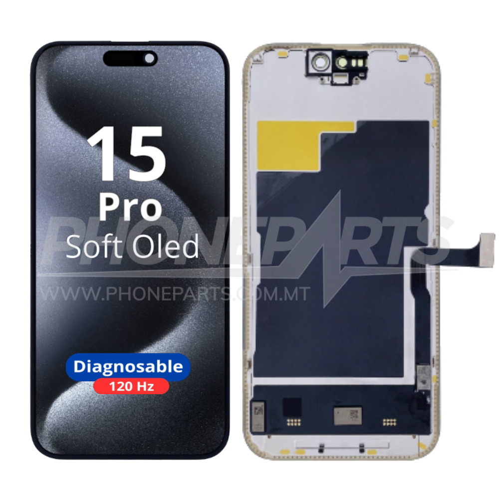 DIAGNOSABLE SOFT OLED DISPLAY TOUCH FOR IPHONE 15 PRO (GENUINE IC ...
