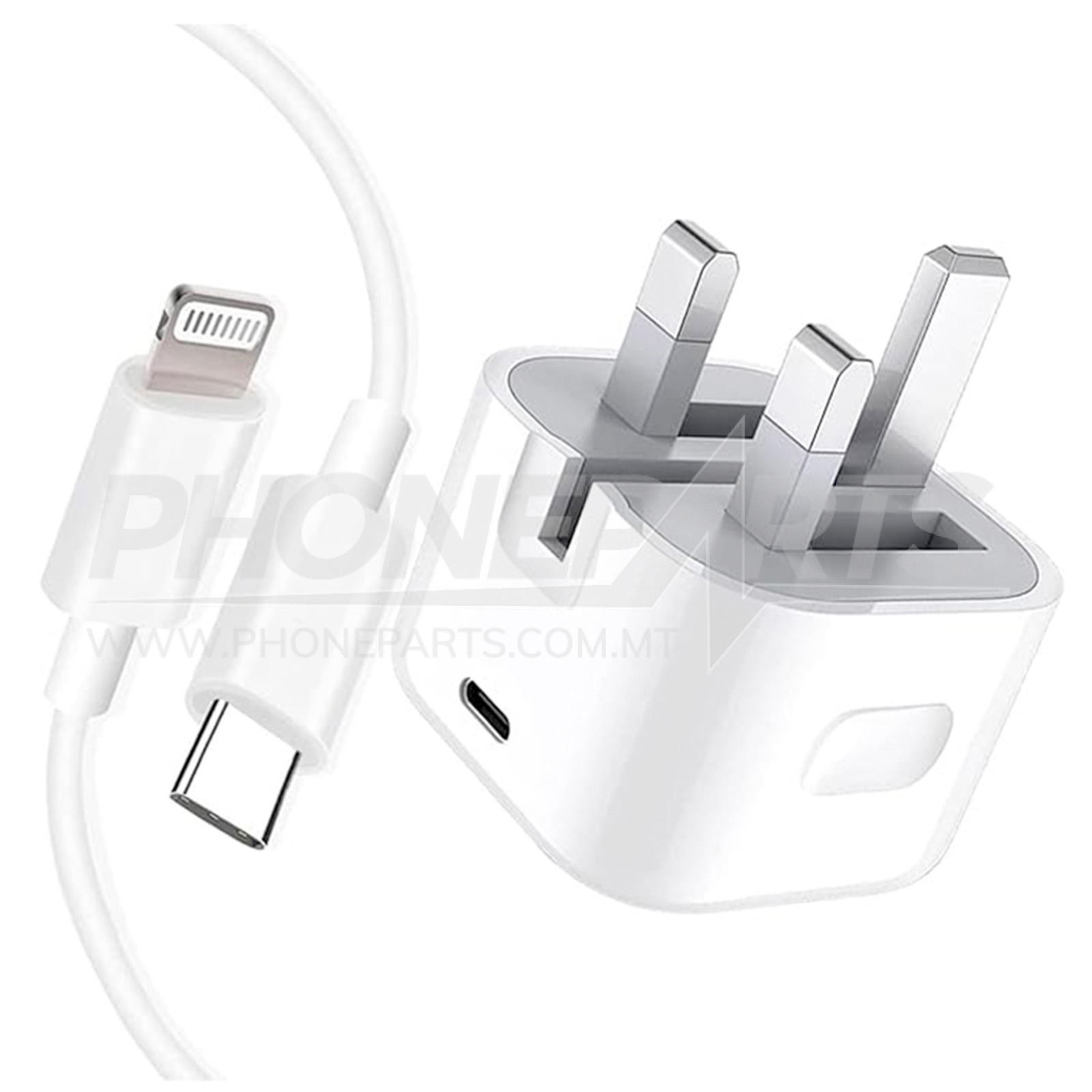 20W USB-C power adapter with cable USBC-C to Lightning (UK plug ...