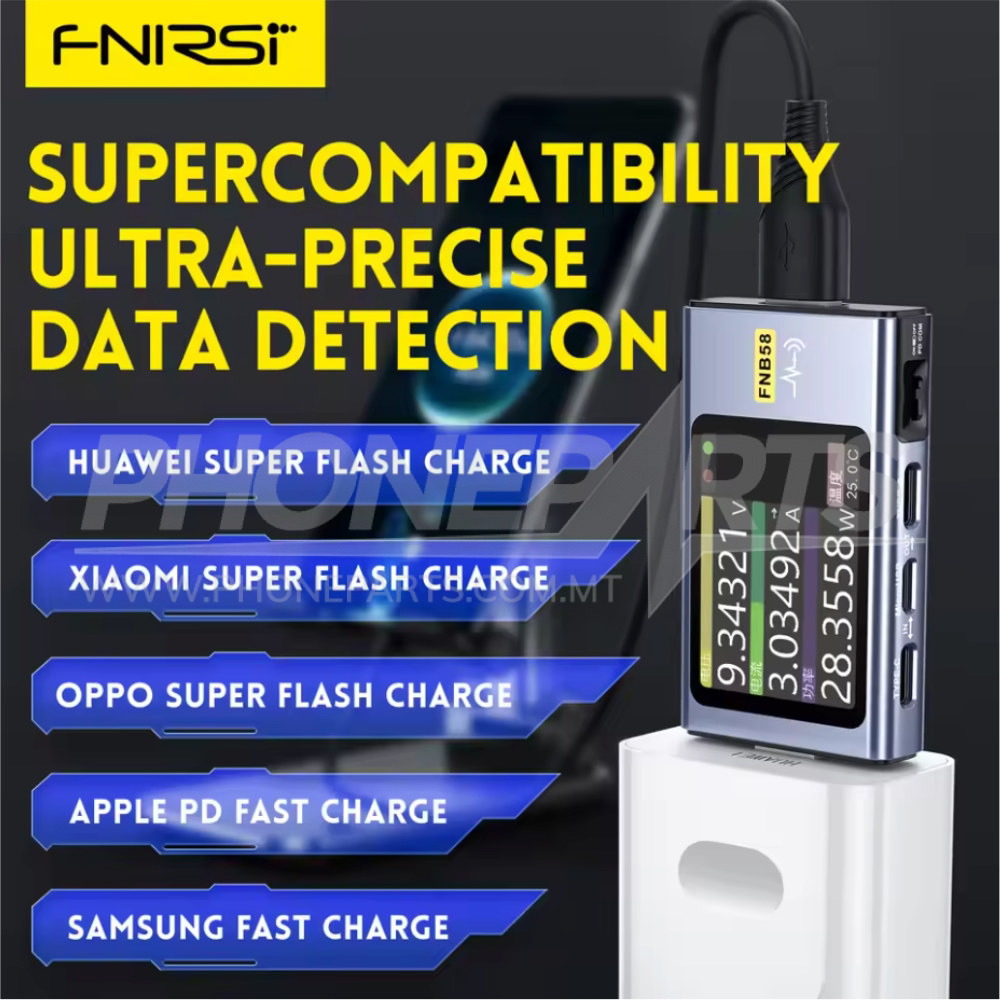 FNIRSI-FNB58 USB Tester Voltmeter Ammeter TYPE-C Fast Charge (Bluetooth ...