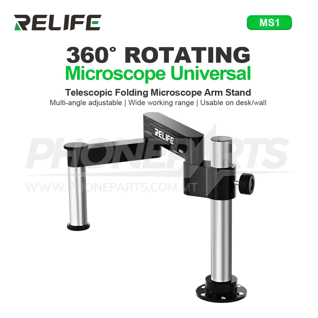 RELIFE MS1 TELESCOPIC FOLDING MICROSCOPE ARM STAND FOR DESK OR WALL ...