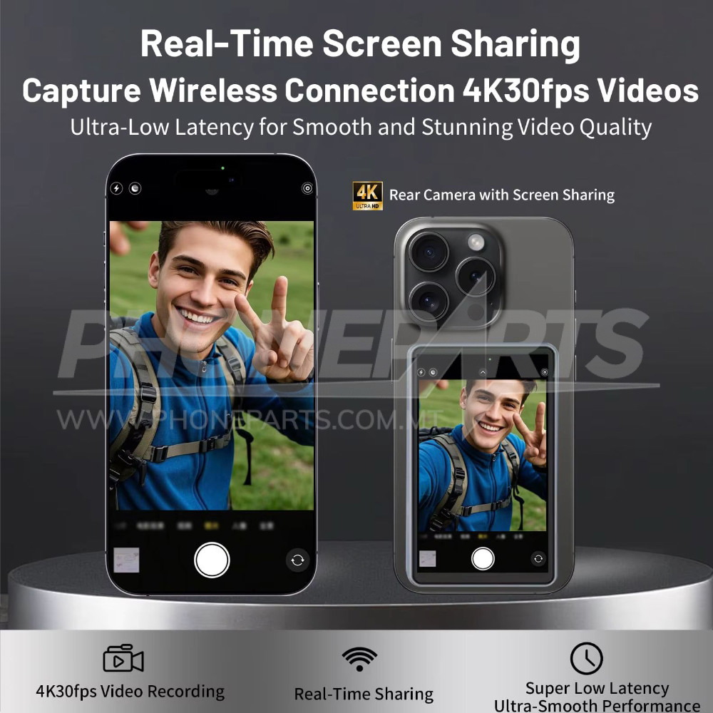 Wireless Selfie Monitor Screen – Magnetic Vlogging Display for ...