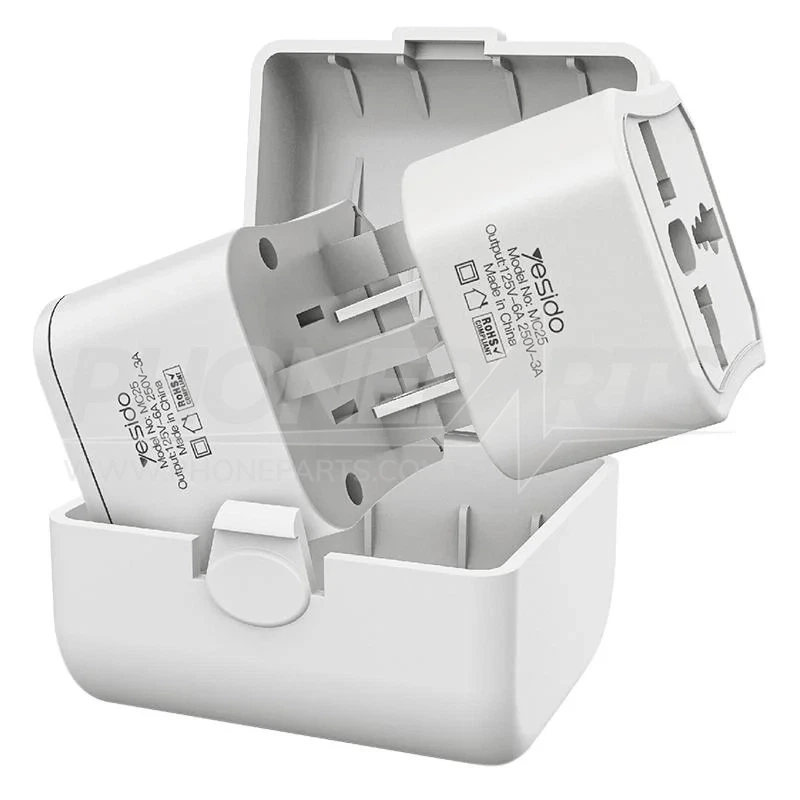 Yesido MC25 | 750W Universal Travel Plug Adapter Kit - Phoneparts